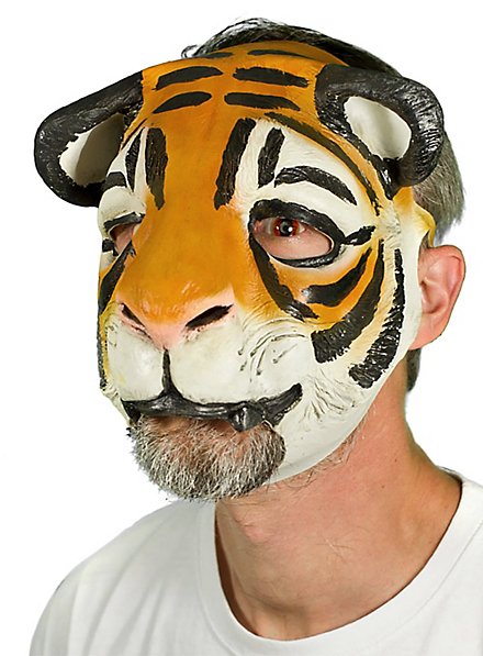 Great tiger chinless latex mask - maskworld.com