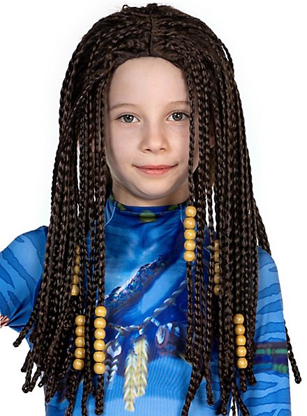 Guerrier Tribal Bleu Perruque Enfant - maskworld.com