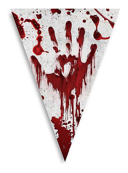 Guirnalda De Banderines Mano Sangrienta, 3 Metros - maskworld.com