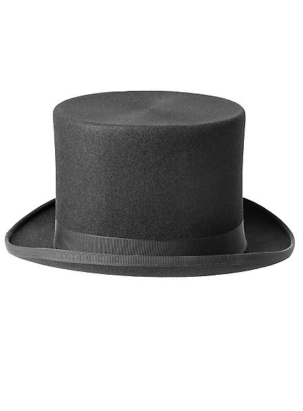 Hair Felt Top Hat black 15 cm - maskworld.com