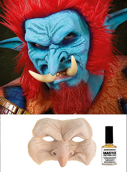 Halfmasker Troll Van Latex Met Mastix - maskworld.com