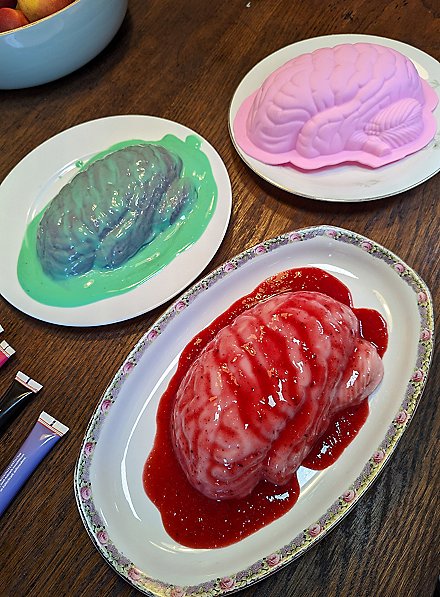 Halloween silicone moulds set brains for pudding, ice cubes and baking ...