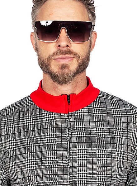 Hipster Trainingsanzug grau-kariert - maskworld.com