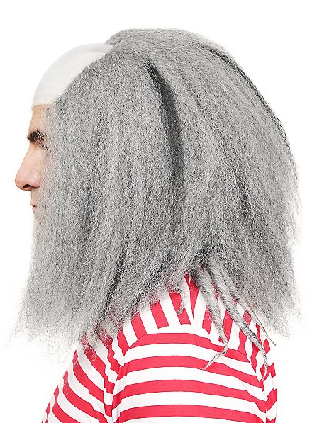 Horror Clown Wig gray - maskworld.com