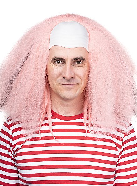 Horror Clown Wig pink - maskworld.com