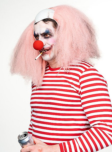 Horror Clown Wig pink - maskworld.com