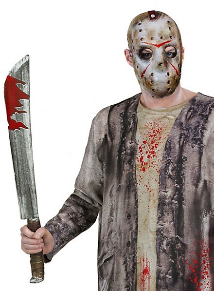 Jason Vorhees Mask & Machete - maskworld.com