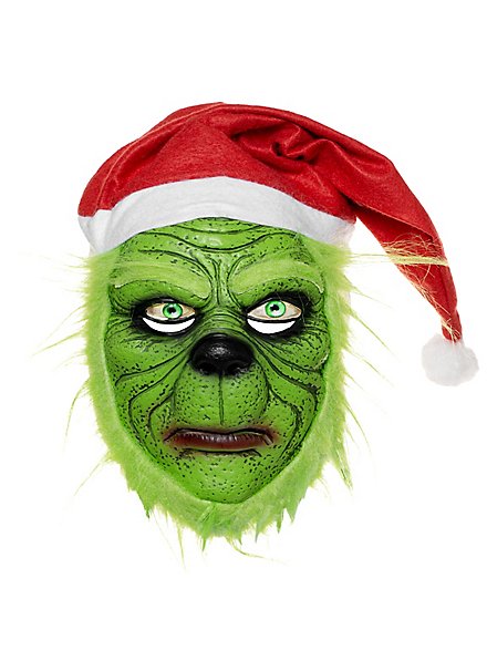 Kerstgrinch halfmasker - maskworld.com