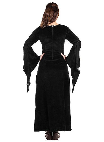 Lady of the Castle Velvet Dress, black-blue - maskworld.com