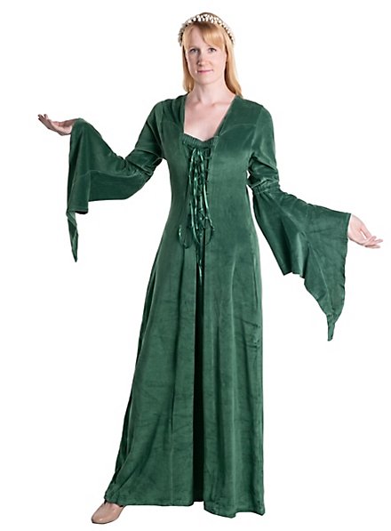Lady of the Castle Velvet Dress, green - maskworld.com