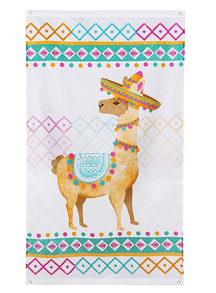 Lama party decoration set 48 pieces for 6 persons - maskworld.com