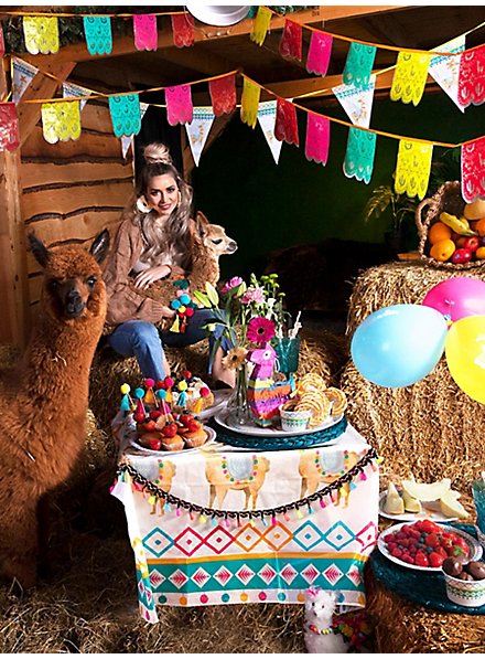 Lama Party Tischdecke - maskworld.com
