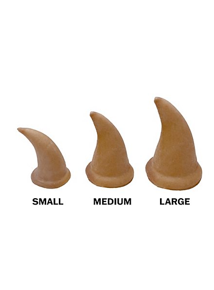 Large demon horns made of latex for sticking on - maskworld.com