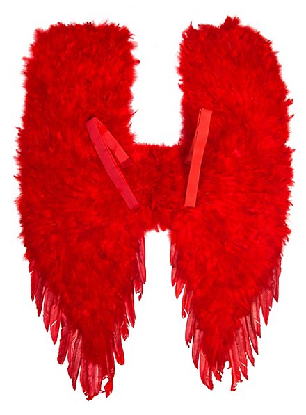 Large Red Demon Feather Wings - maskworld.com