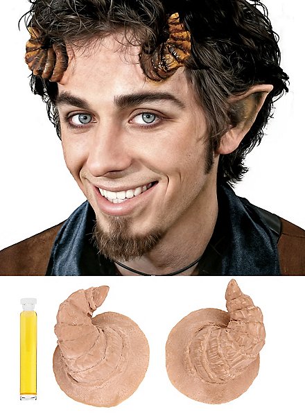 Latex Hoorns Satyr Met Mastix Huidlijm - maskworld.com