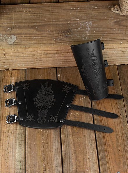 Leather bracers - Swan - maskworld.com