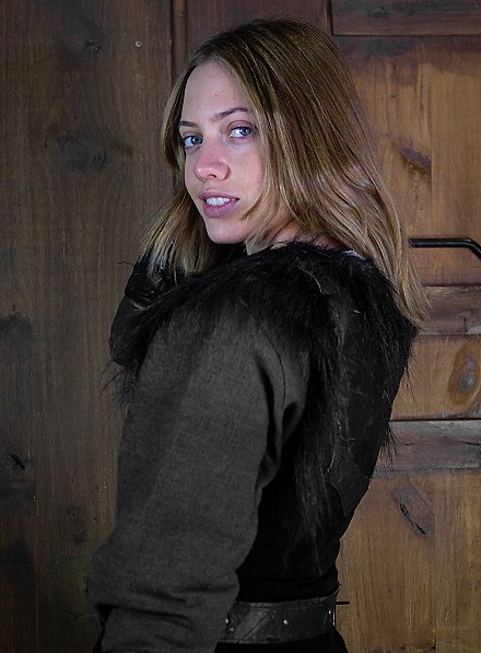 Leather jerkin for women - Raven - maskworld.com