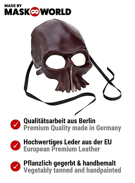 Leather mask - Skull - maskworld.com