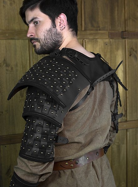 Leather pauldrons - Evan - maskworld.com