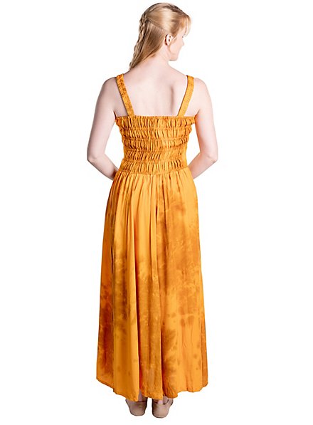 Long Medieval Summer Dress, orange - maskworld.com