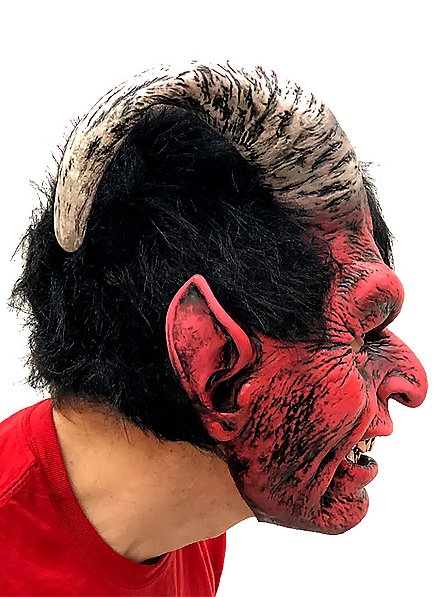 Máscara De Lucifer Cornudo De Látex - maskworld.com