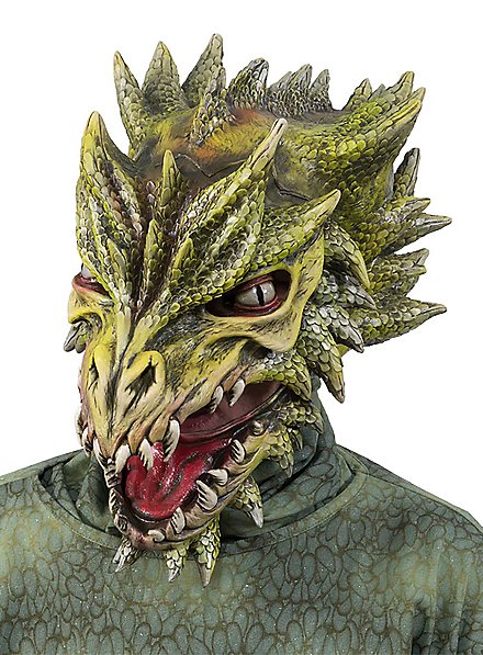 Maschera deluxe da drago verde - maskworld.com
