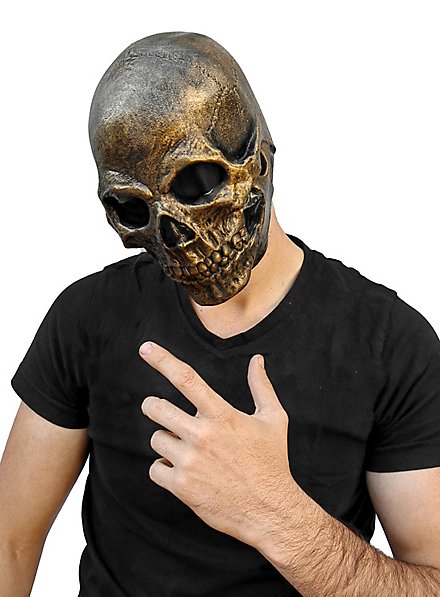 Masque de crâne en or - maskworld.com