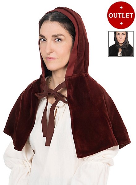 Medieval velvet hood - Viola - maskworld.com