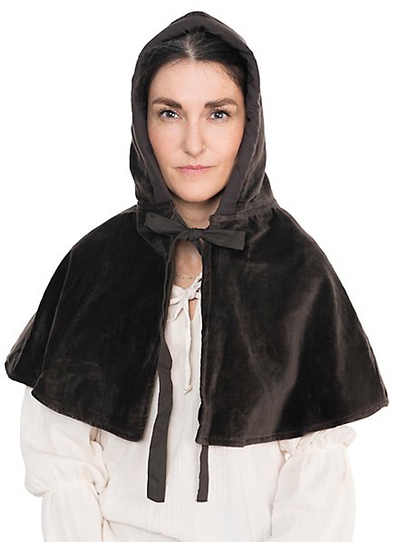 Medieval velvet hood - Viola - maskworld.com