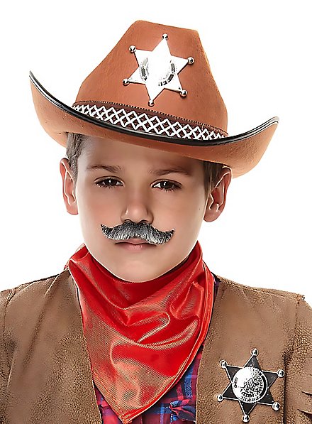 Moustache for children in three different colours - maskworld.com