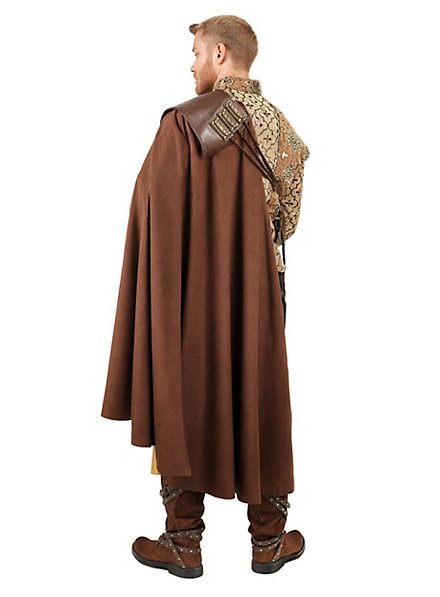 Musketeer shoulder cape with triple lacing - Guillaume, brown ...