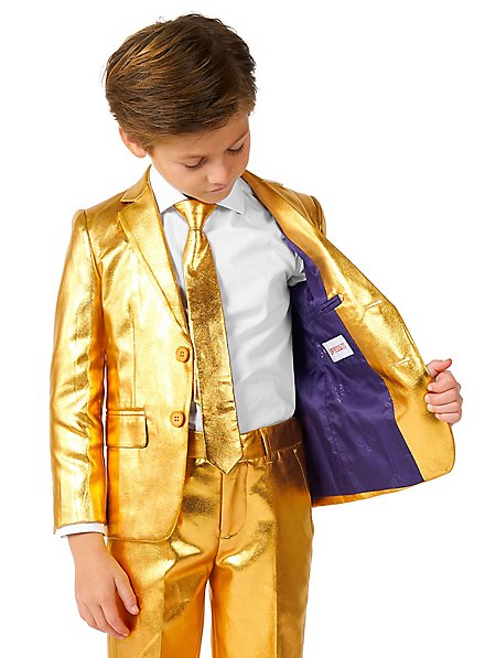 OppoSuits Boys Groovy Gold Suit for Kids - maskworld.com