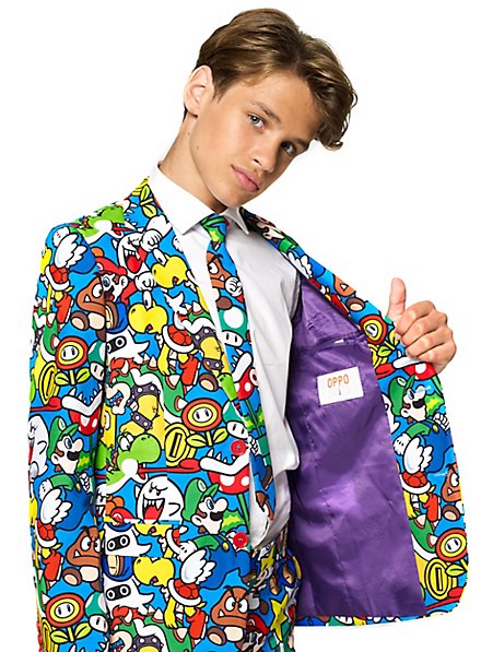 OppoSuits Teen Super Mario Suit for Teenagers - maskworld.com