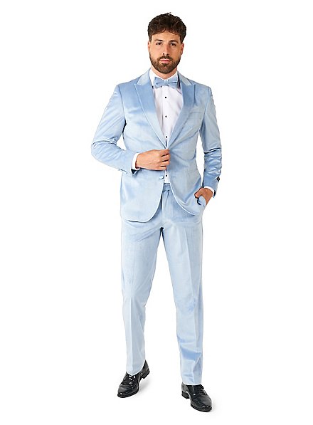 OppoSuits Vintage Blue Velvet Deluxe fluwelen pak - maskworld.com