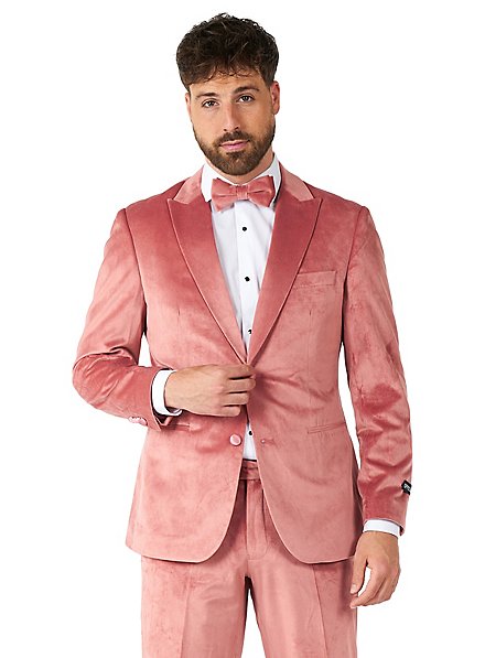 OppoSuits Vintage Pink Velvet Deluxe Velvet Suit - maskworld.com
