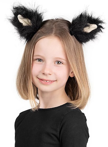 Orejas De Pelo Negro Para Niños - maskworld.com