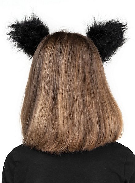 Orejas De Pelo Negro Para Niños - maskworld.com