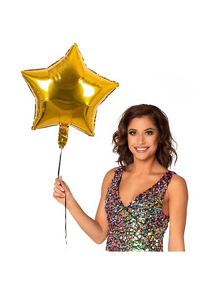 Palloncino in foil a forma di stella color oro - maskworld.com