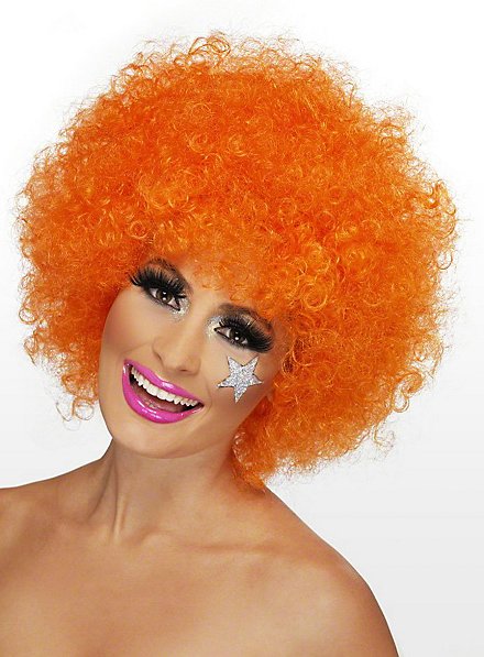 Parrucca arancione da clown | Parrucca di capelli sintetici - maskworld.com