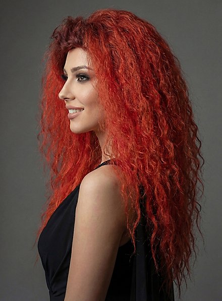 Parrucca con criniera rossa selvaggia - maskworld.com