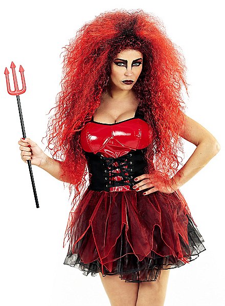 Parrucca demoniaca rossa XL - maskworld.com