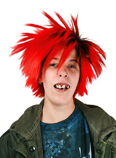 Parrucca rossa con acconciatura scompigliata - maskworld.com