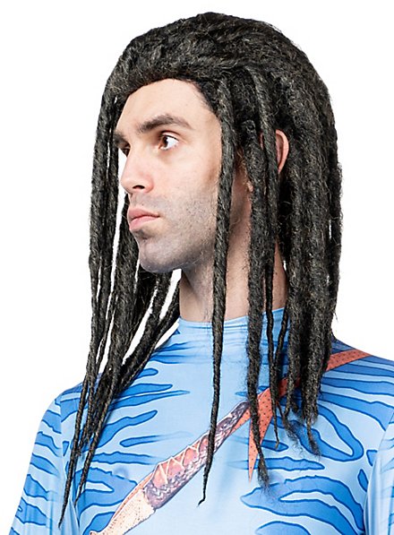 Guerrier Tribal Bleu Perruque Dreadlocks - maskworld.com