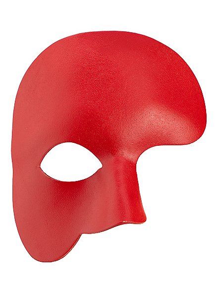 Phantom red Venetian leather mask - maskworld.com