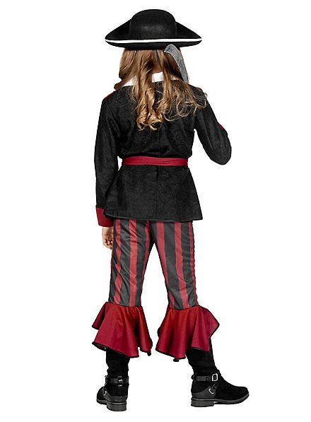 Pirate outfit wine red for girls - maskworld.com