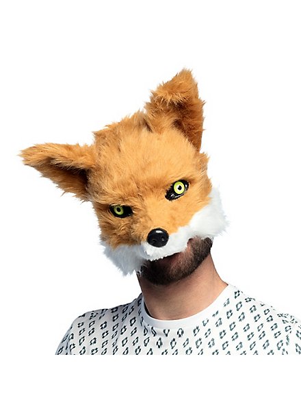 Plush fox half mask - maskworld.com