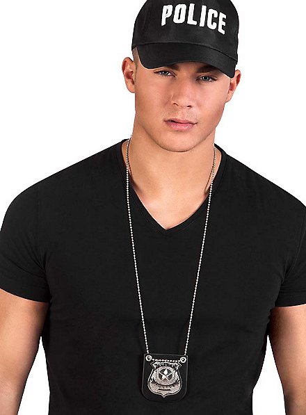 Police badge with chain - maskworld.com