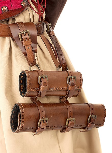 Portaespadas Doble, Marrón - Rorik - maskworld.com