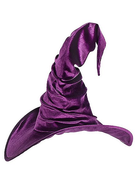 Purple Velvet Witch Hat - maskworld.com