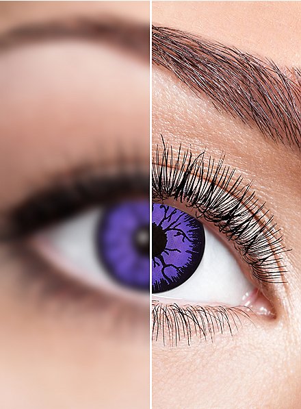 Purple Witch contact lens with diopters - maskworld.com
